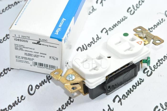 視紀音響 COOPER 美國 IG8300W 125V 20A 白色 獨立接地 醫療級壁插 另購 SS8 白鐵蓋板 公司貨 同款 ...