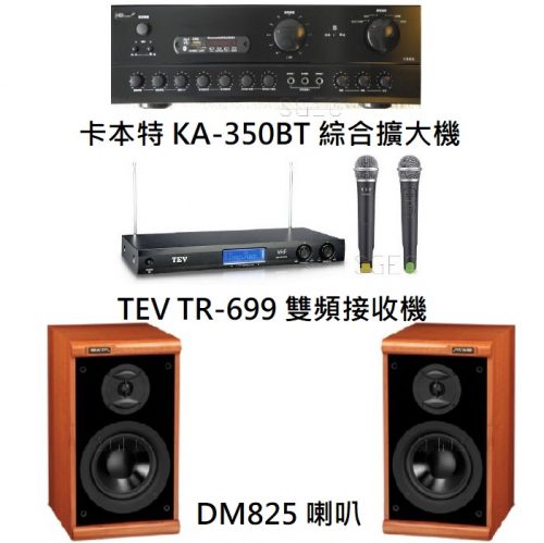 視紀音響 KA-350BT 擴大機 TEV TR-699 無線麥克風 KTF DM-825喇叭 適用5坪 – 視紀音響