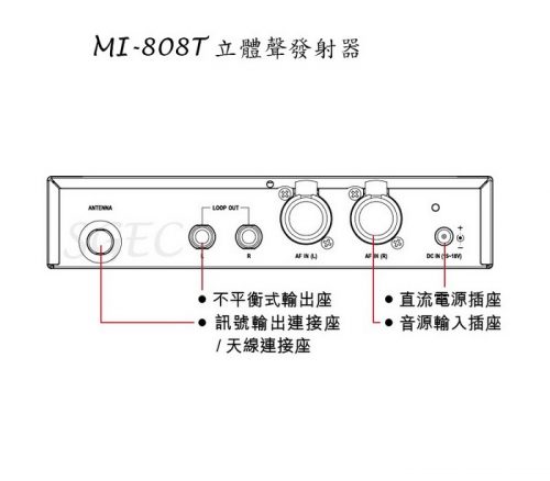視紀音響 MIPRO 嘉強 MI-808T 立體聲發射器 音響 監聽系統 公司貨 保固一年 搭配 MI-808R 接收機 – 視紀音響