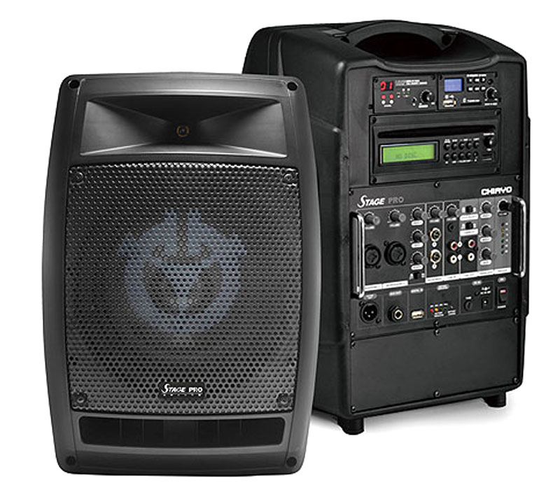 視紀音響 STAGE PRO 嘉友 Stage Pro 手提式 雙頻道 無線擴音機 CD USB SD MIC*1 – 視紀音響